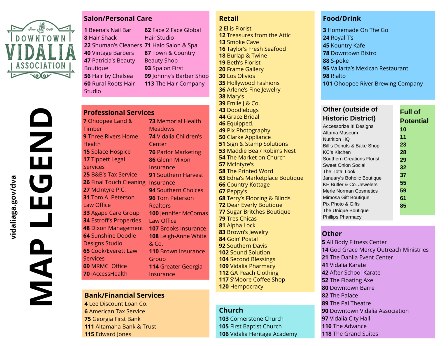 Downtown Map – Downtown Vidalia Association
