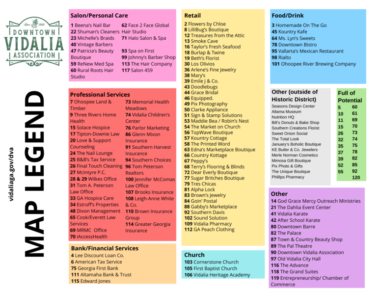Downtown Map – Downtown Vidalia Association